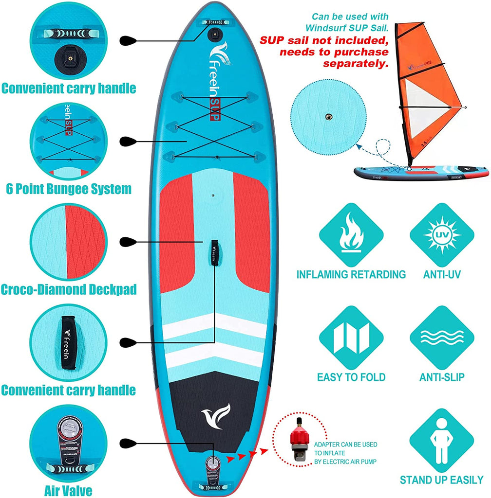Freein 10'6 Inflatable Windsurf SUP | Inflatable Sailboard | SUP Board ...