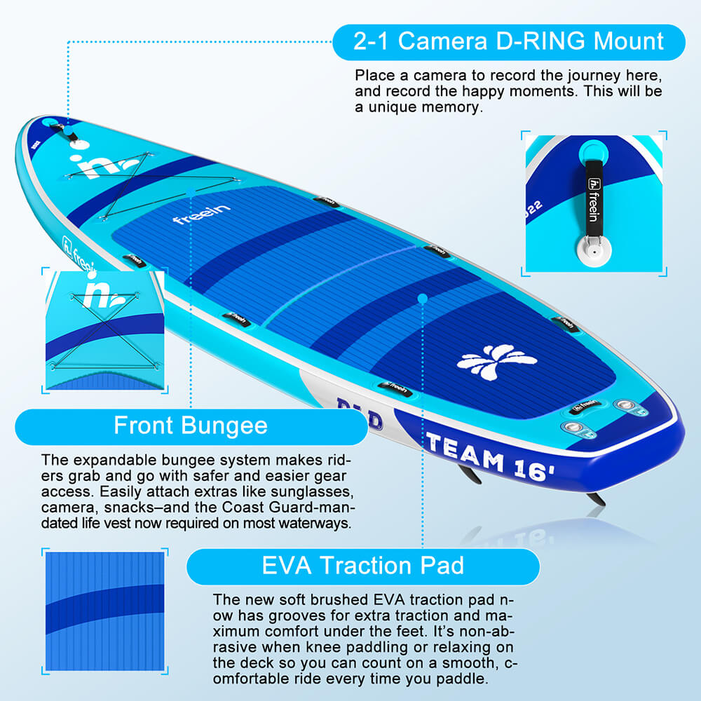 Freein 16' Inflatable Big SUP | Family SUP | Large Inflatable Paddle ...