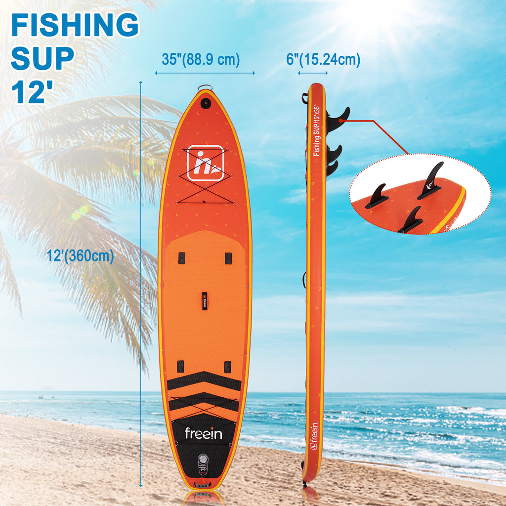Freein 12' Inflatable Fishing SUP | Fishing SUP Boards | Inflatable ...